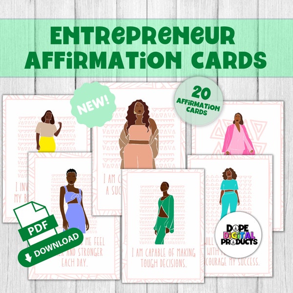 Affirmation Cards for Black Women - Etsy