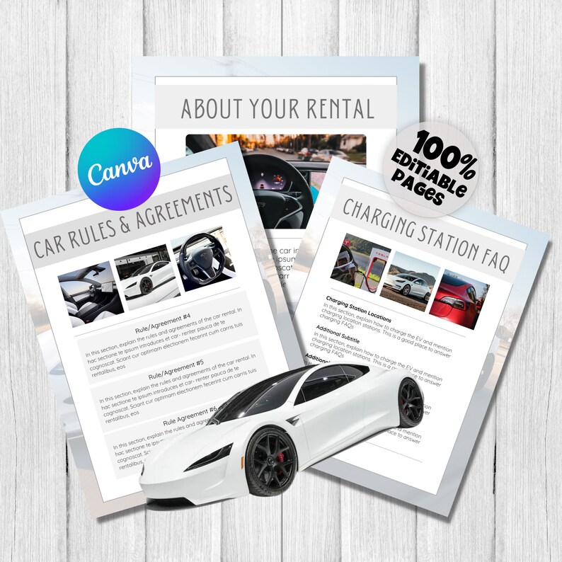 Turo Rental Welcome Book Template - Etsy