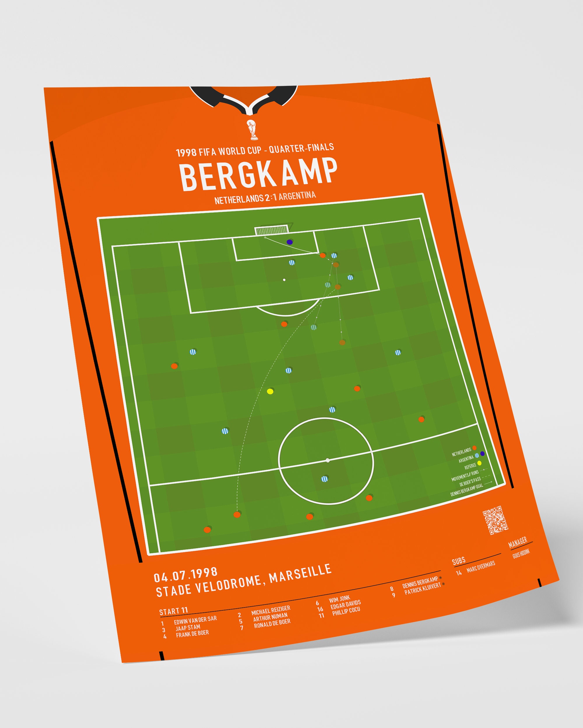 Bergkamp | Netherlands | Argentina | World Cup | Arsenal | World Cup 98 ...