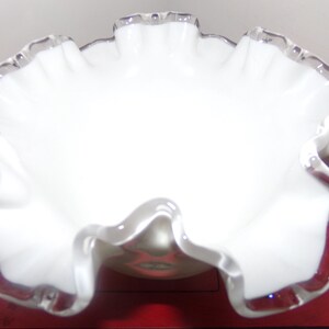 Beautiful Silver Crest FENTON Bowl - Etsy