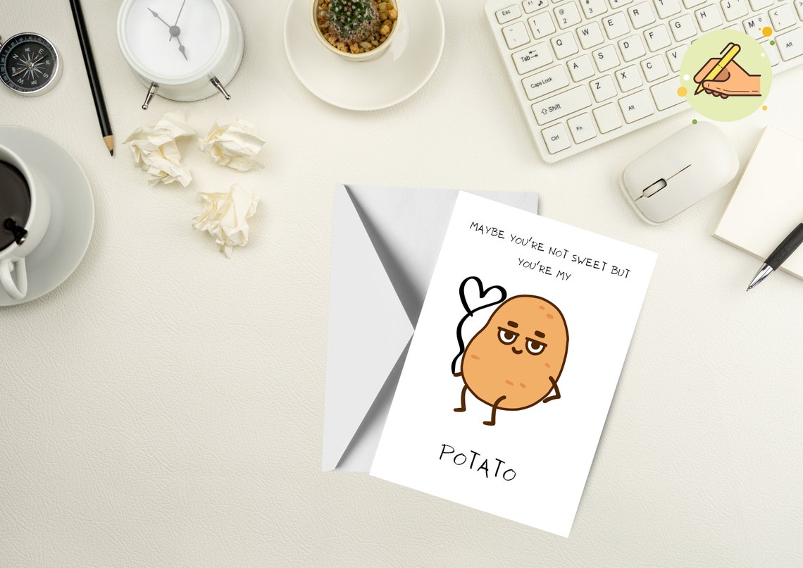 You're MY POTATO Birthday Card, PRINTABLE Happy Birthday Card, Potato ...