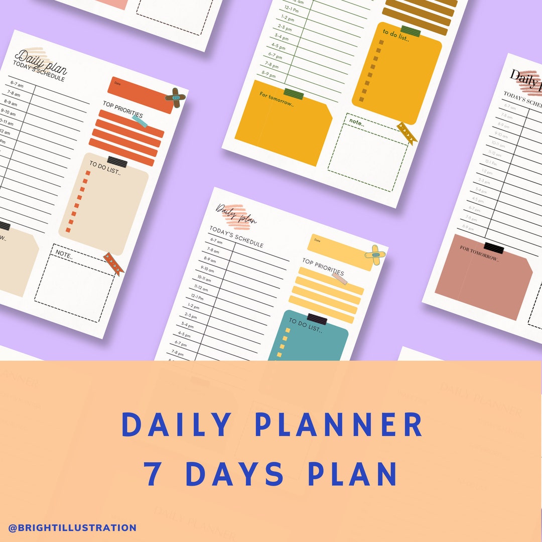 7 Days Planner, Digital Planner, Printable Planner - Etsy