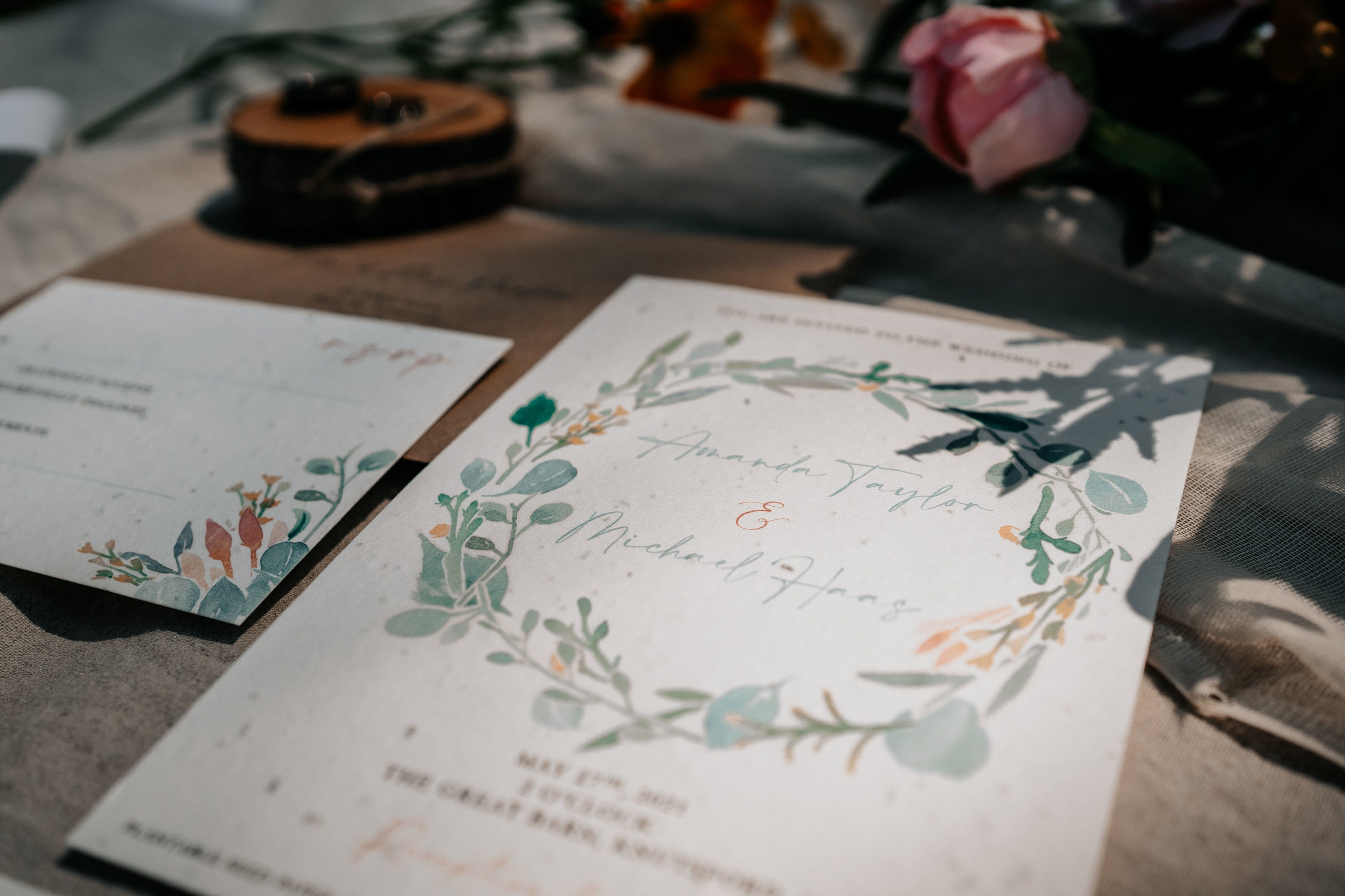 WEDDING SEED CARD, Plantable Seed Cards, Wedding Stationary, Invitation ...