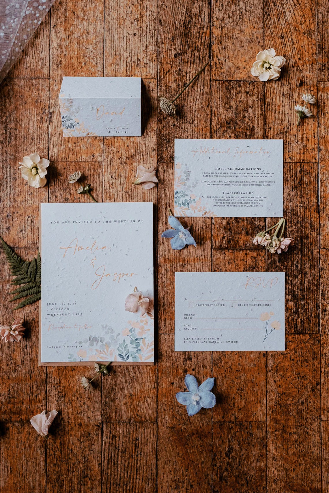 WEDDING SEED CARD Plantable Seed Cards Wedding Stationary - Etsy