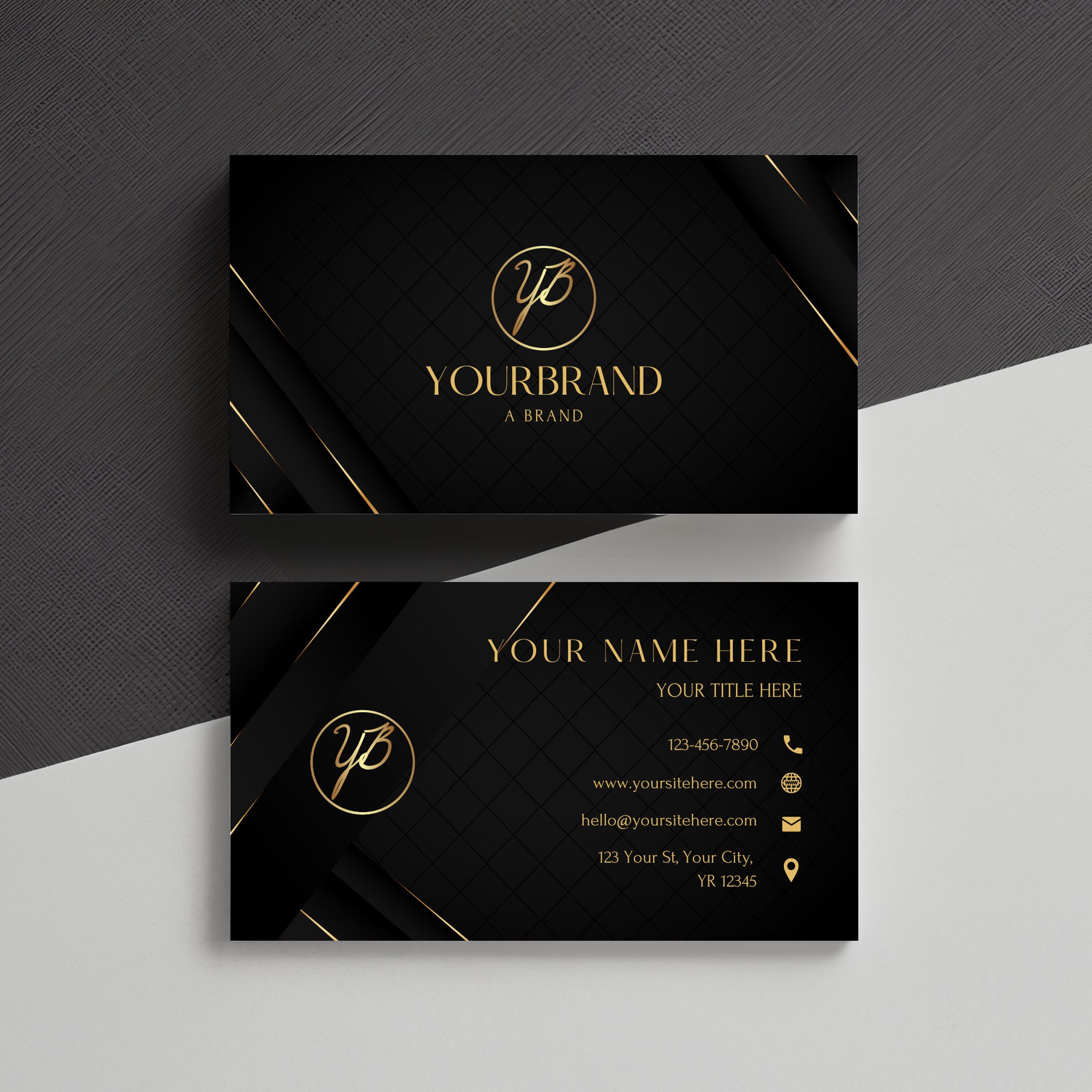 Business Card Template, Instant Download, Printable, DIY Calling Card ...