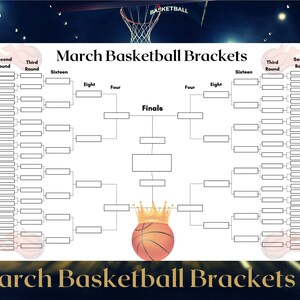 Printable Basketball Brackets - Etsy