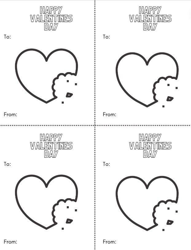 Valentines Day Coloring Cards, Printable Valentines Day Cards - Etsy