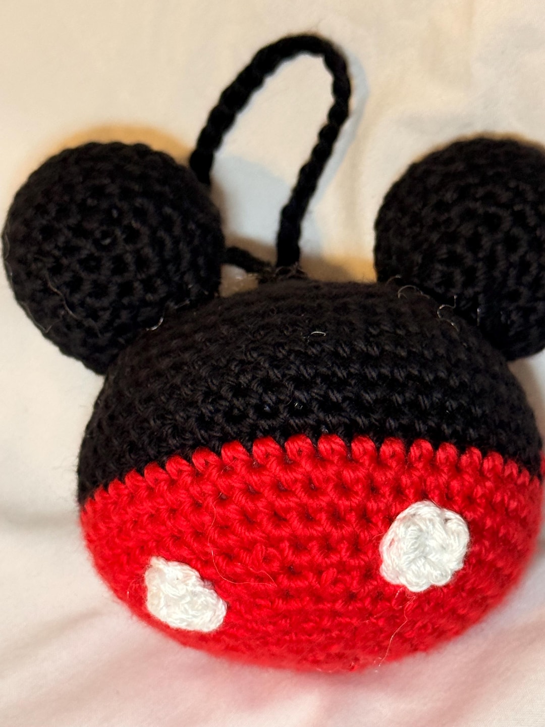Crocheted Mickey Mouse Ornament | Handmade Disney Christmas Decor ...