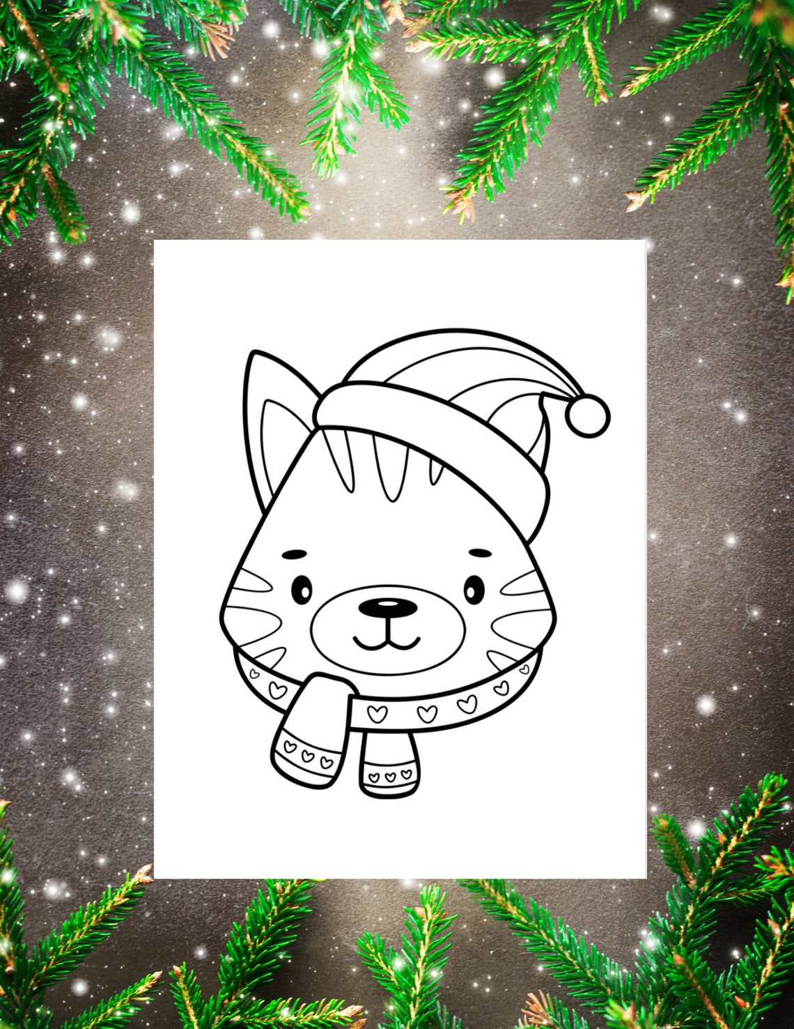 Winter Coloring Pages With Holiday Inclusion - Etsy