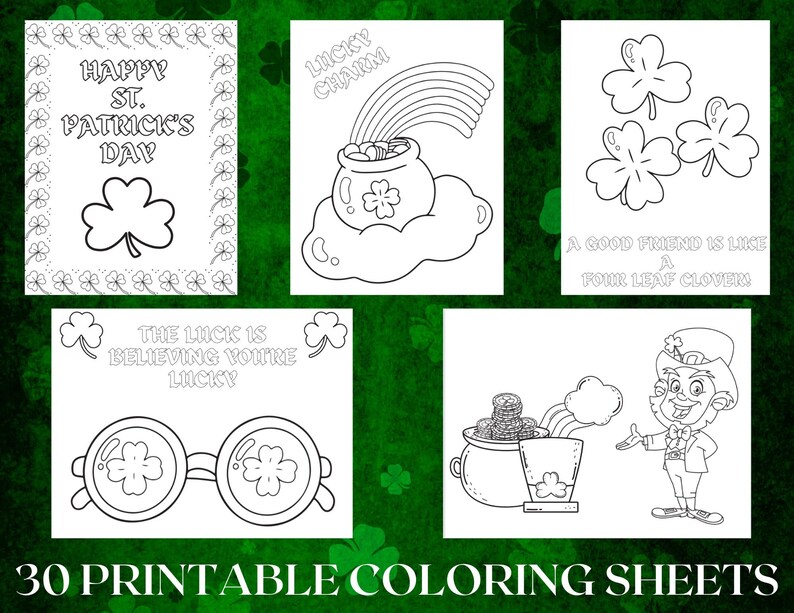 St. Patrick's Day Coloring Pages, 30 Printable St. Patrick's Day ...