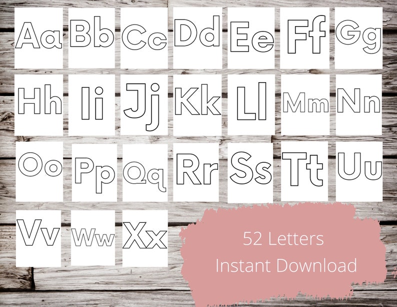 Alphabet Coloring Worksheets, Letters, Prek-kindergarten (digital ...