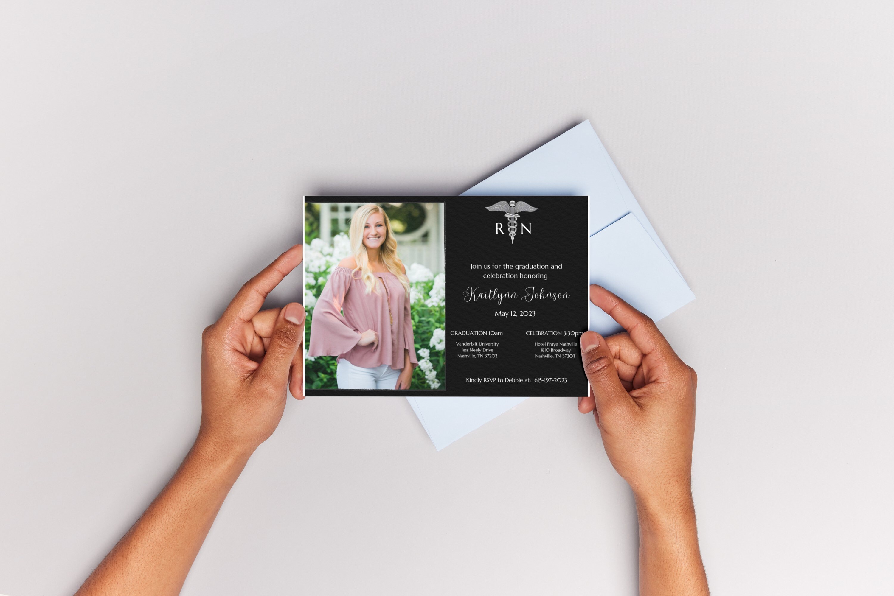 Nurse Graduation Invitation, Digital Invitation Template, Printable RN ...