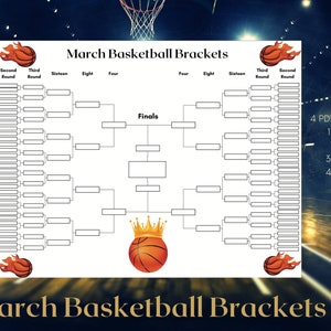 Printable Basketball Brackets - Etsy