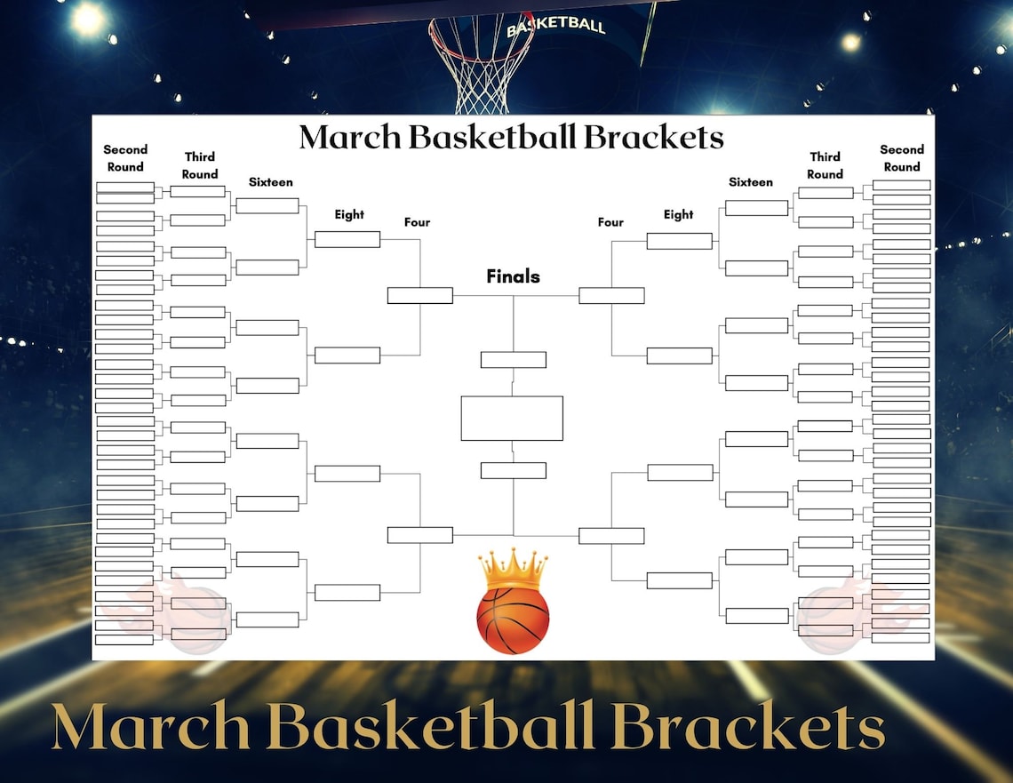Printable Basketball Brackets - Etsy