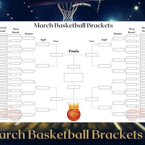 Printable Basketball Brackets - Etsy