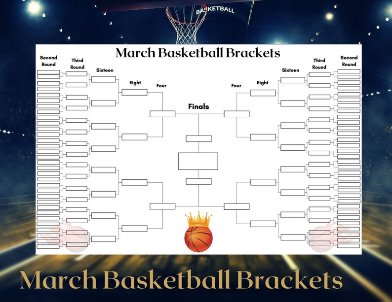 Printable Basketball Brackets - Etsy
