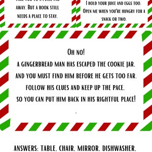 Gingerbread Man Scavenger Hunt - Digital Download - Etsy