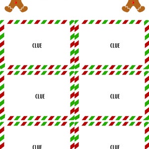 Gingerbread Man Scavenger Hunt Digital Download - Etsy