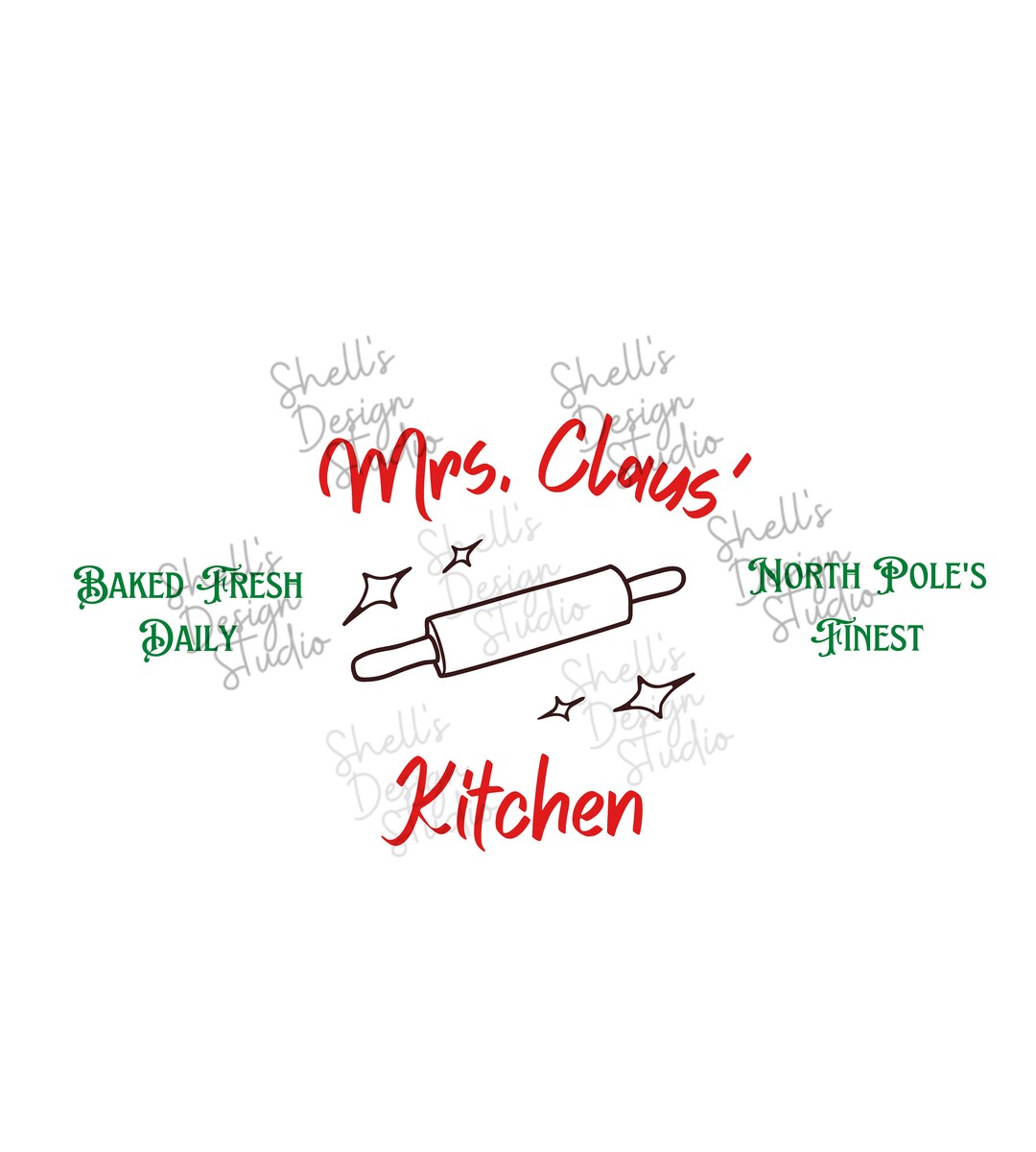 Mrs. Claus Kitchen SVG - Etsy