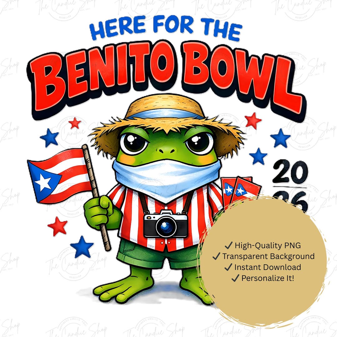 Here for the Benito Bowl Png Frog Football Design Puerto Rico Fan ...