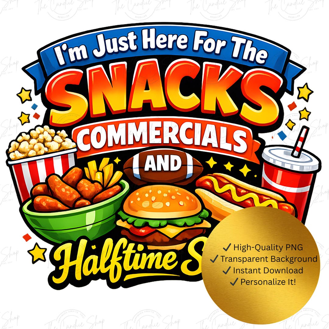 Football PNG, Funny Game Day Snacks PNG Halftime Humor Digital Download ...