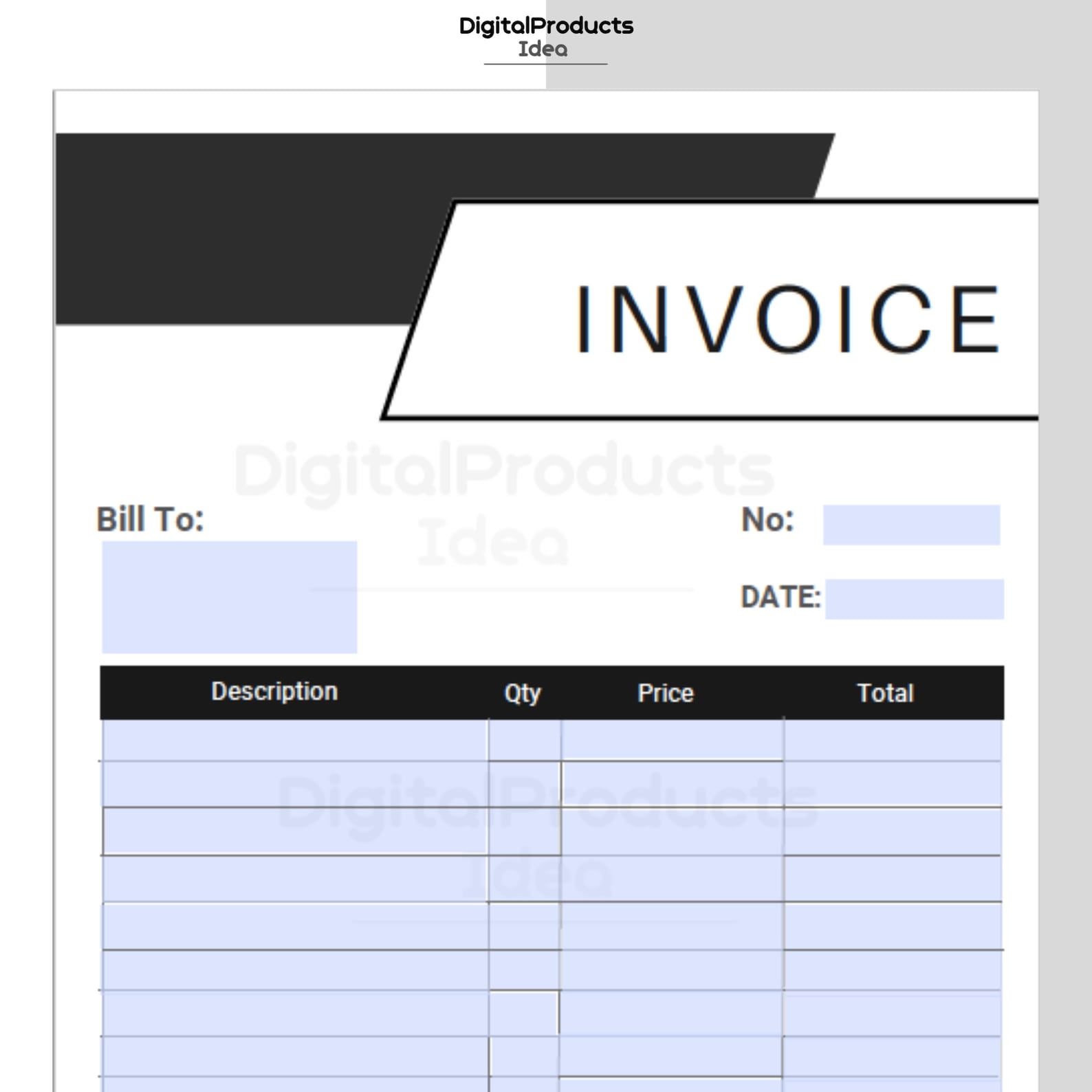 Printable Invoice Template for Small Business, Invoice Template Pdf ...