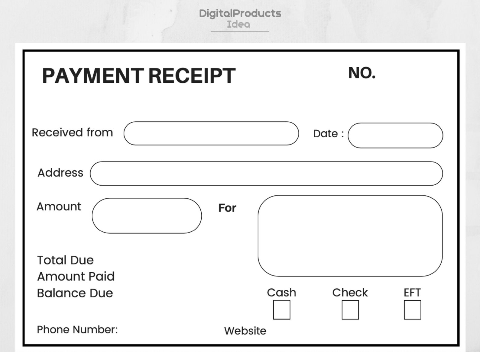 Printable Receipt Template, Editable Business Receipt, Small Business ...