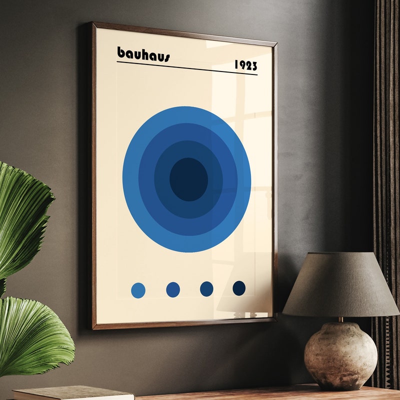 Blue Geometric Art - Etsy