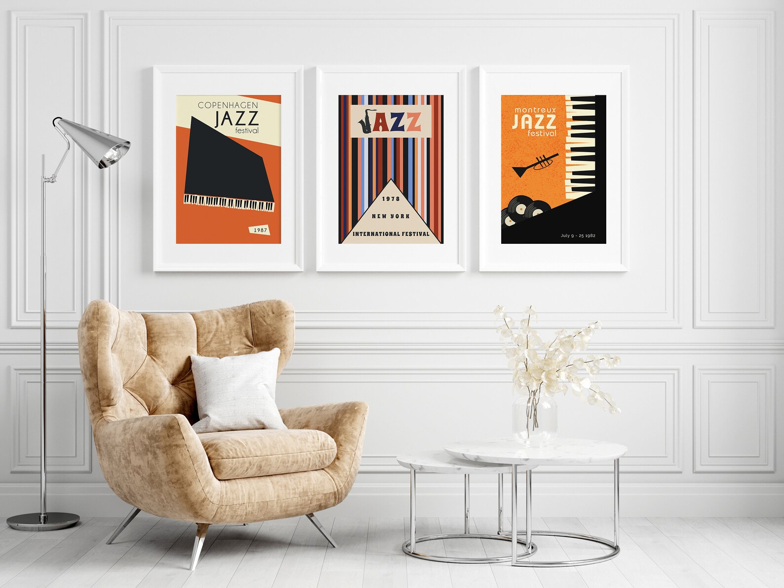 Jazz Festival Prints Set of 3, Colorful Music Printables, Modern ...