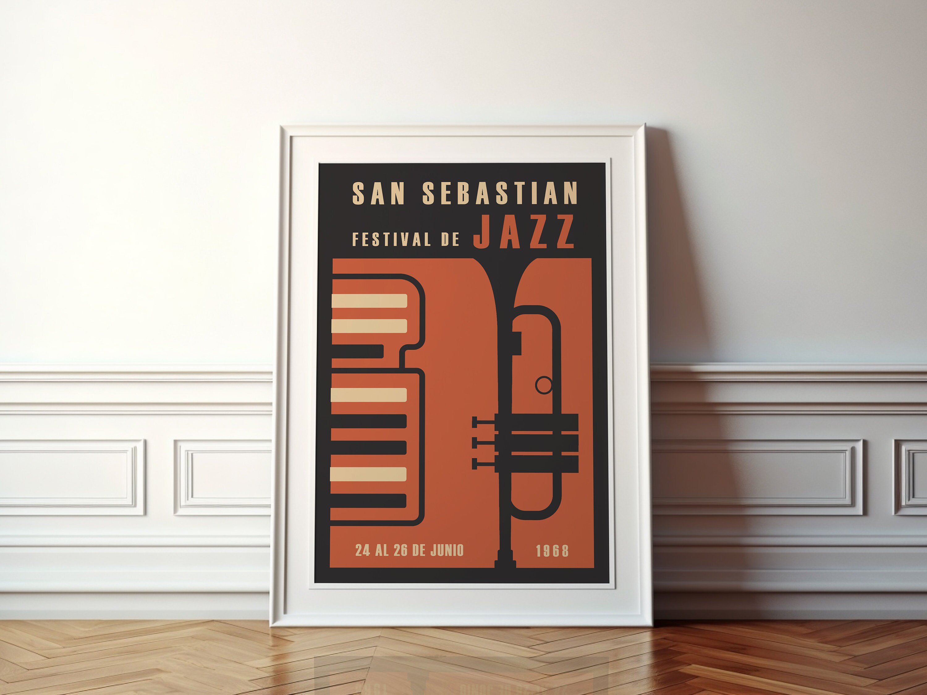 Jazz Print, Spanish Posters, San Sebastian Jazz Festival Poster ...