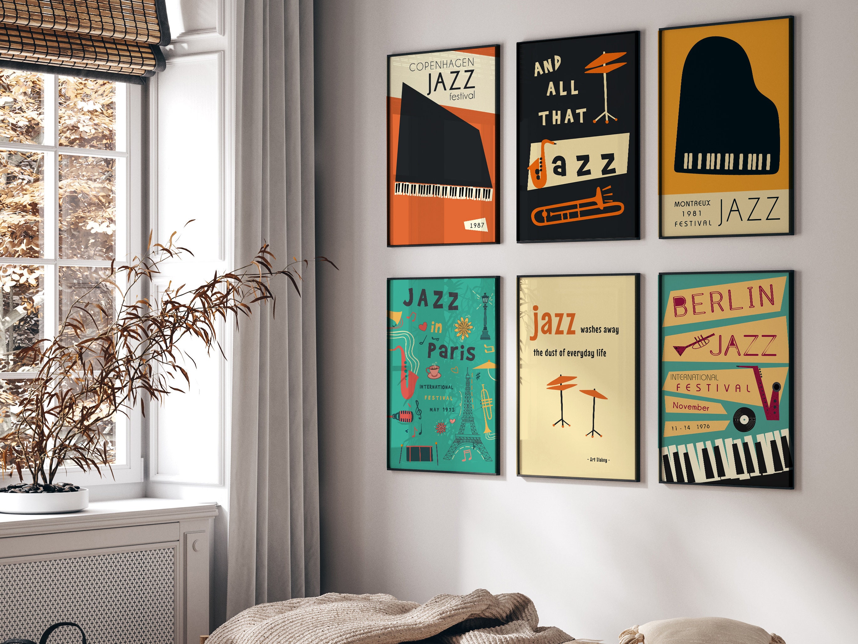50 Jazz MEGA BUNDLE Gallery Wall Set, Jazz Prints, Jazz Festival ...