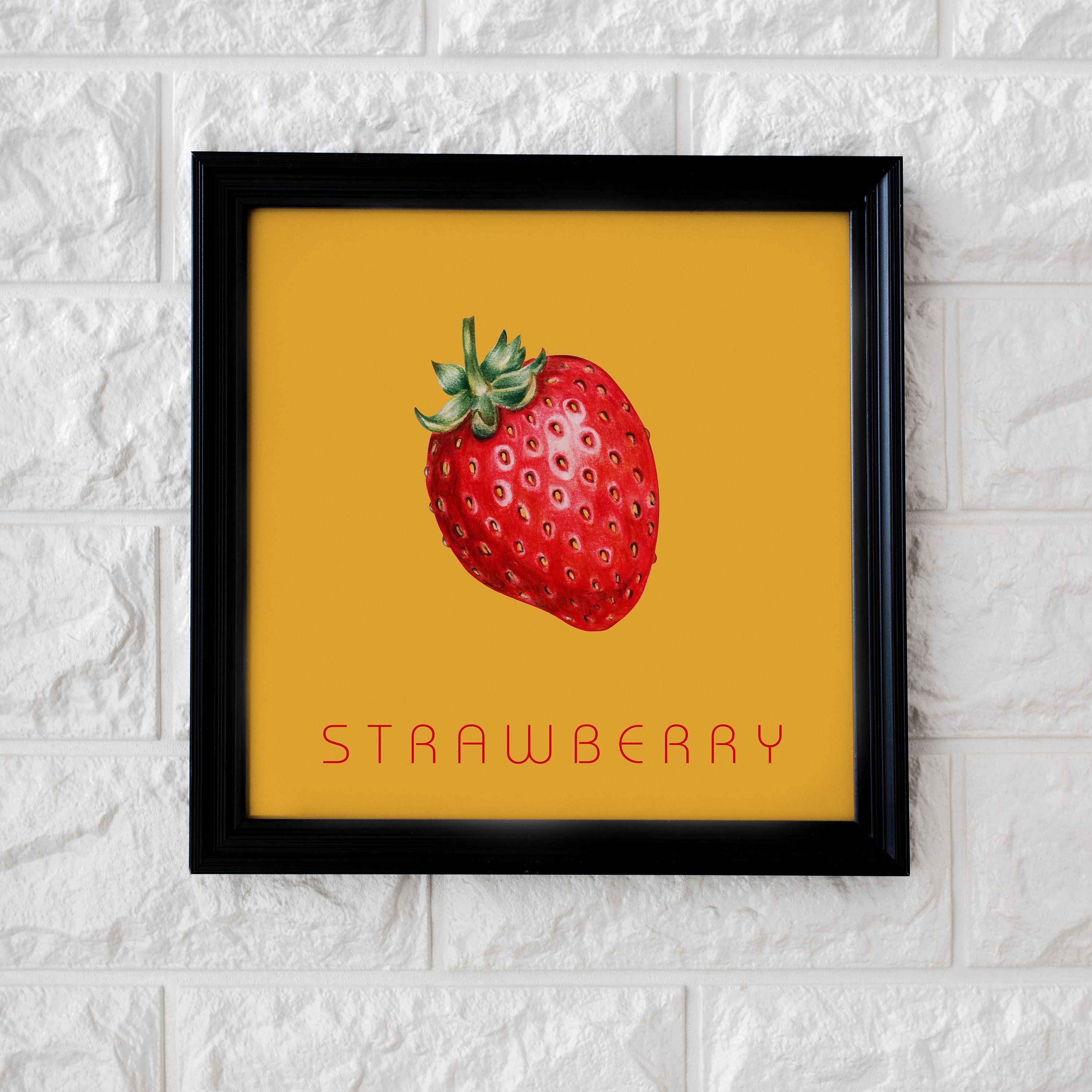 Vintage Fruit Poster Set of 6, Fruits Square Wall Art, Retro Botanical ...