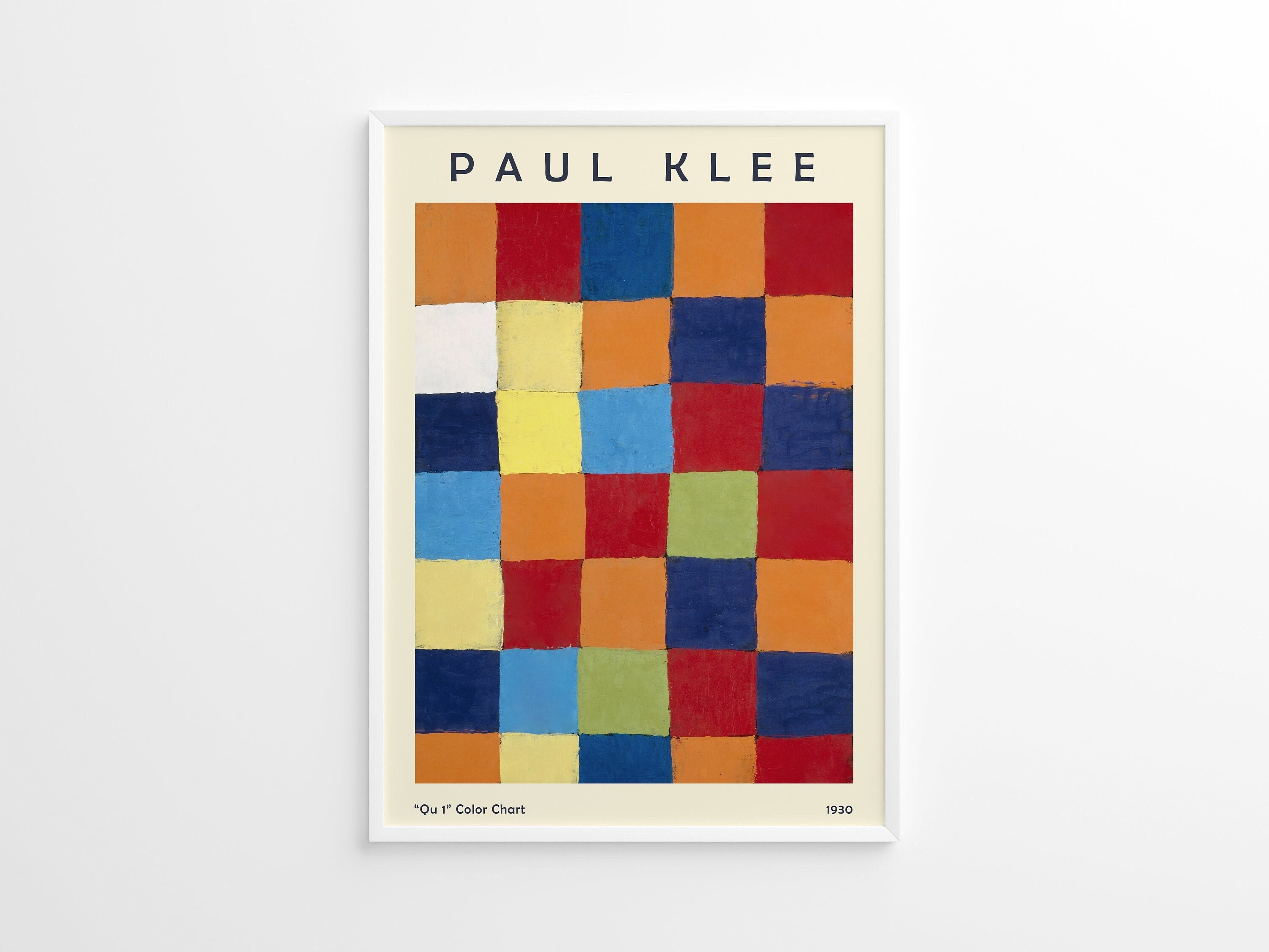 Museum Exhibition Poster, Colorful Squares, Cubism Art, Vintage Poster ...