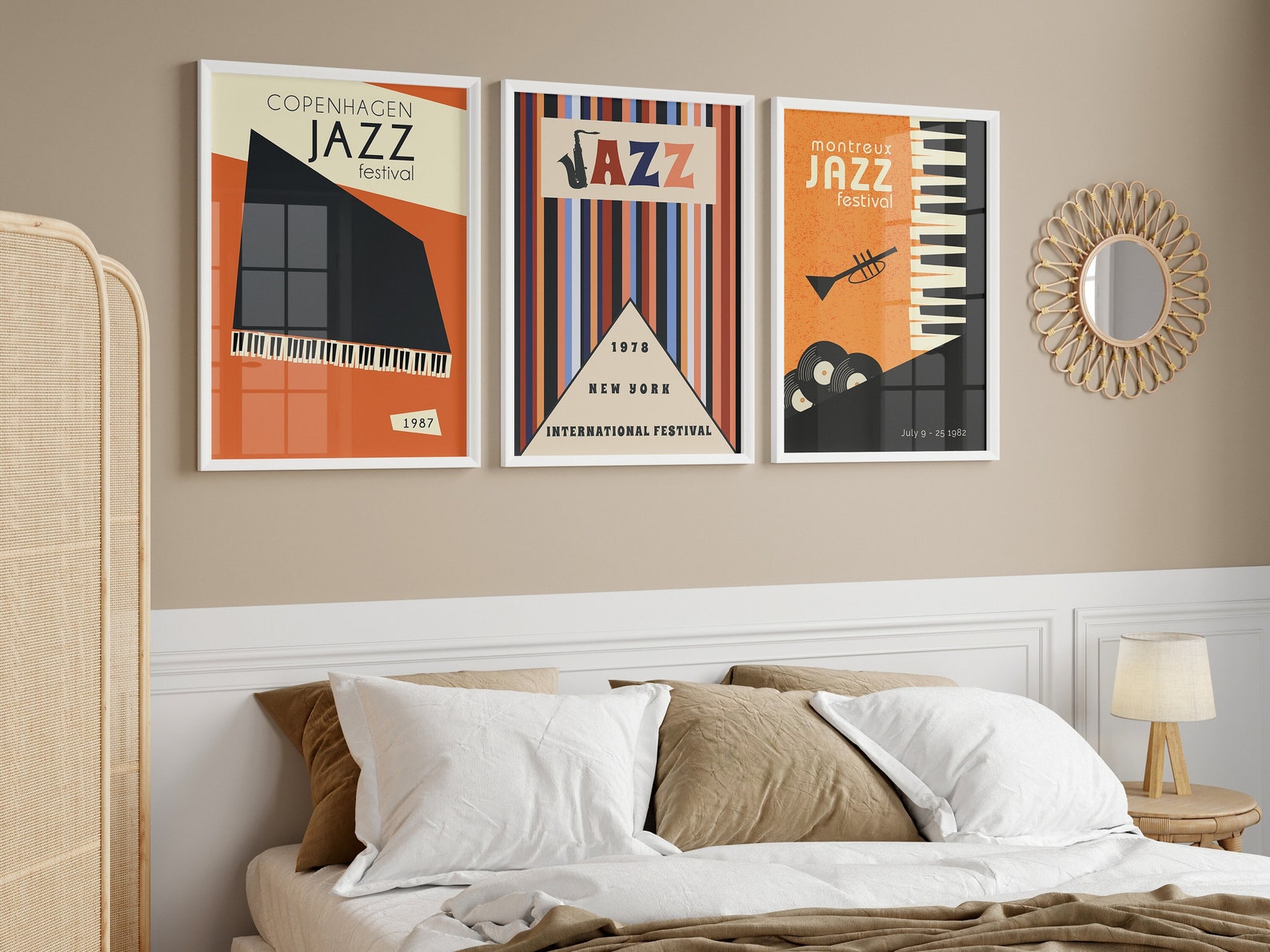 Jazz Festival Prints Set of 3, Colorful Music Printables, Modern ...