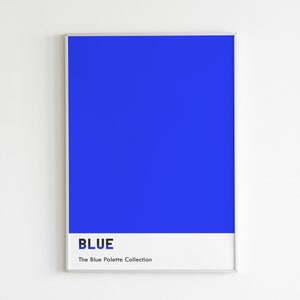 Blue Block Art. Blue Palette Colors Set of 6. Dorm Room Decor. Blue ...