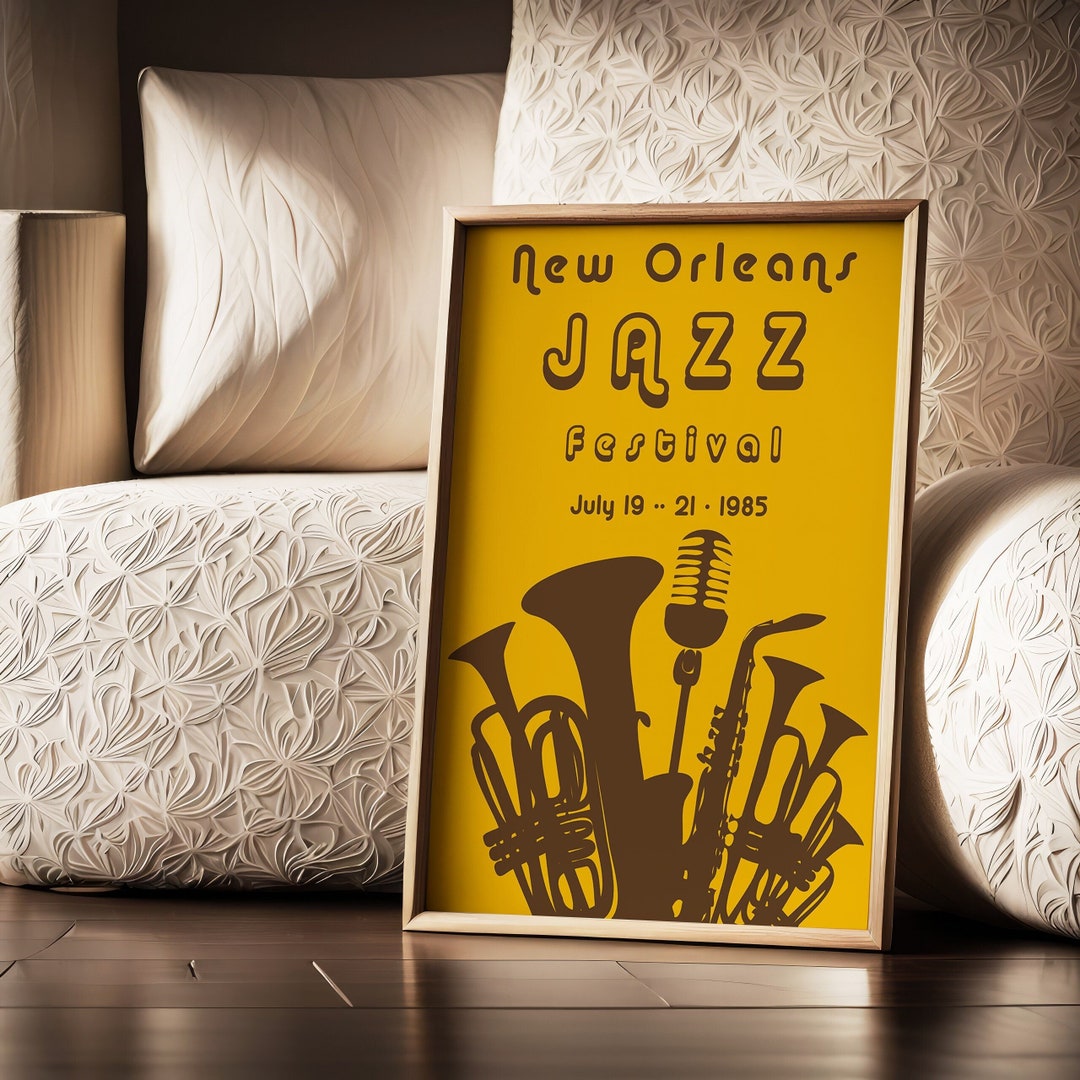 Jazz Poster Jazz Festival Print Vintage Jazz Wall Art Music - Etsy