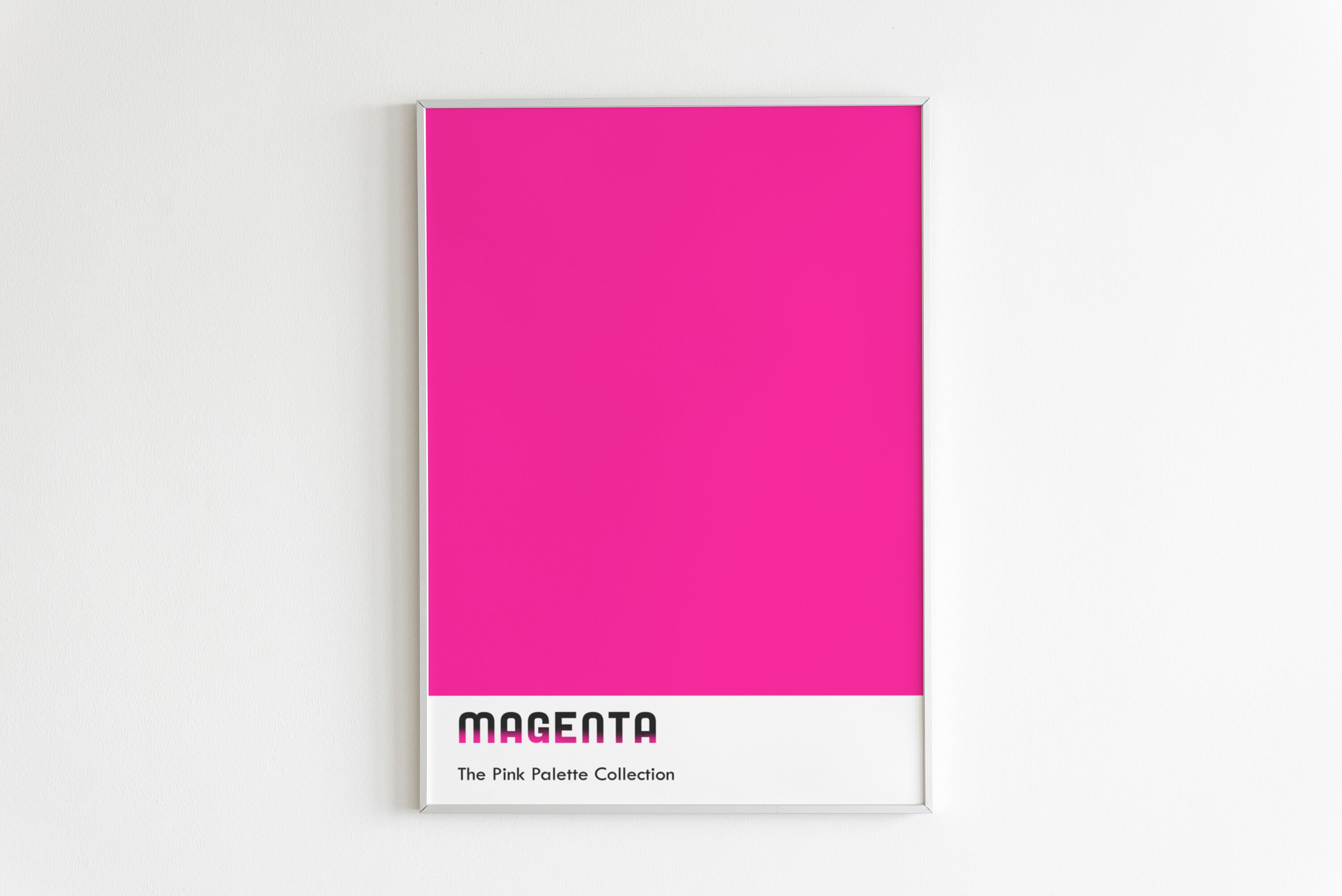 Magenta Poster. Pink Minimalist Wall Decor. Viva Magenta Pantone Color ...