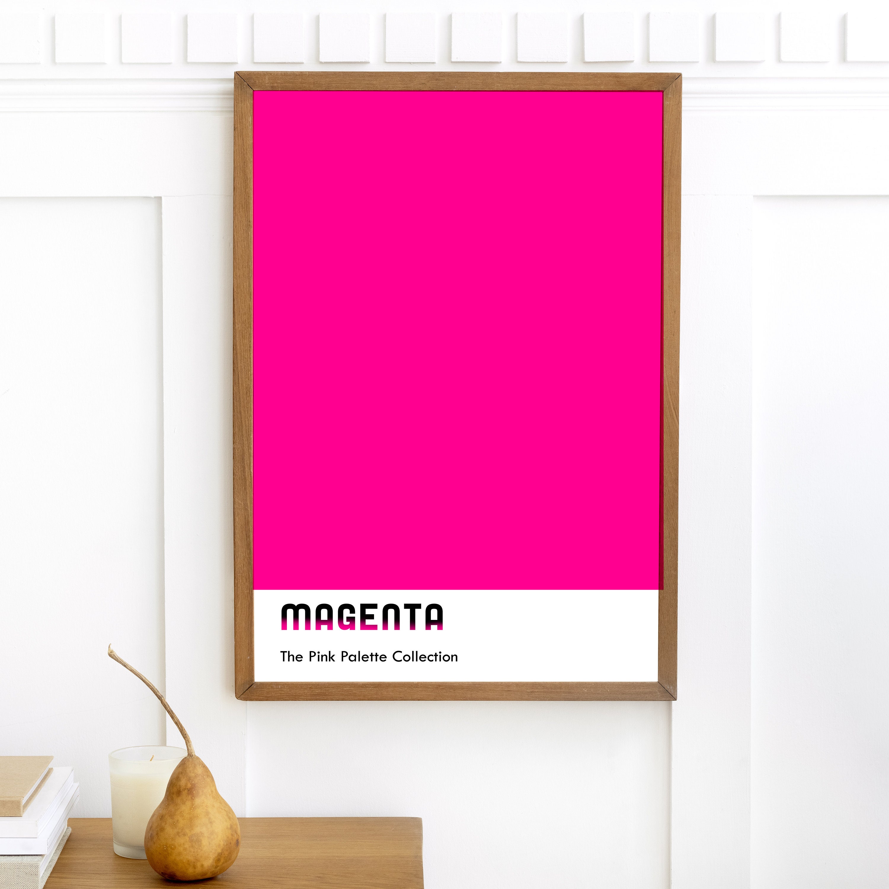 Magenta Poster. Pink Minimalist Wall Decor. Viva Magenta Pantone Color ...