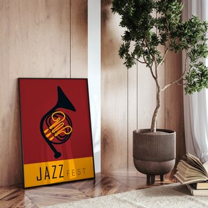 Set of 3 Jazz Festival Prints, Music Fest Posters, Elegant Colorful ...