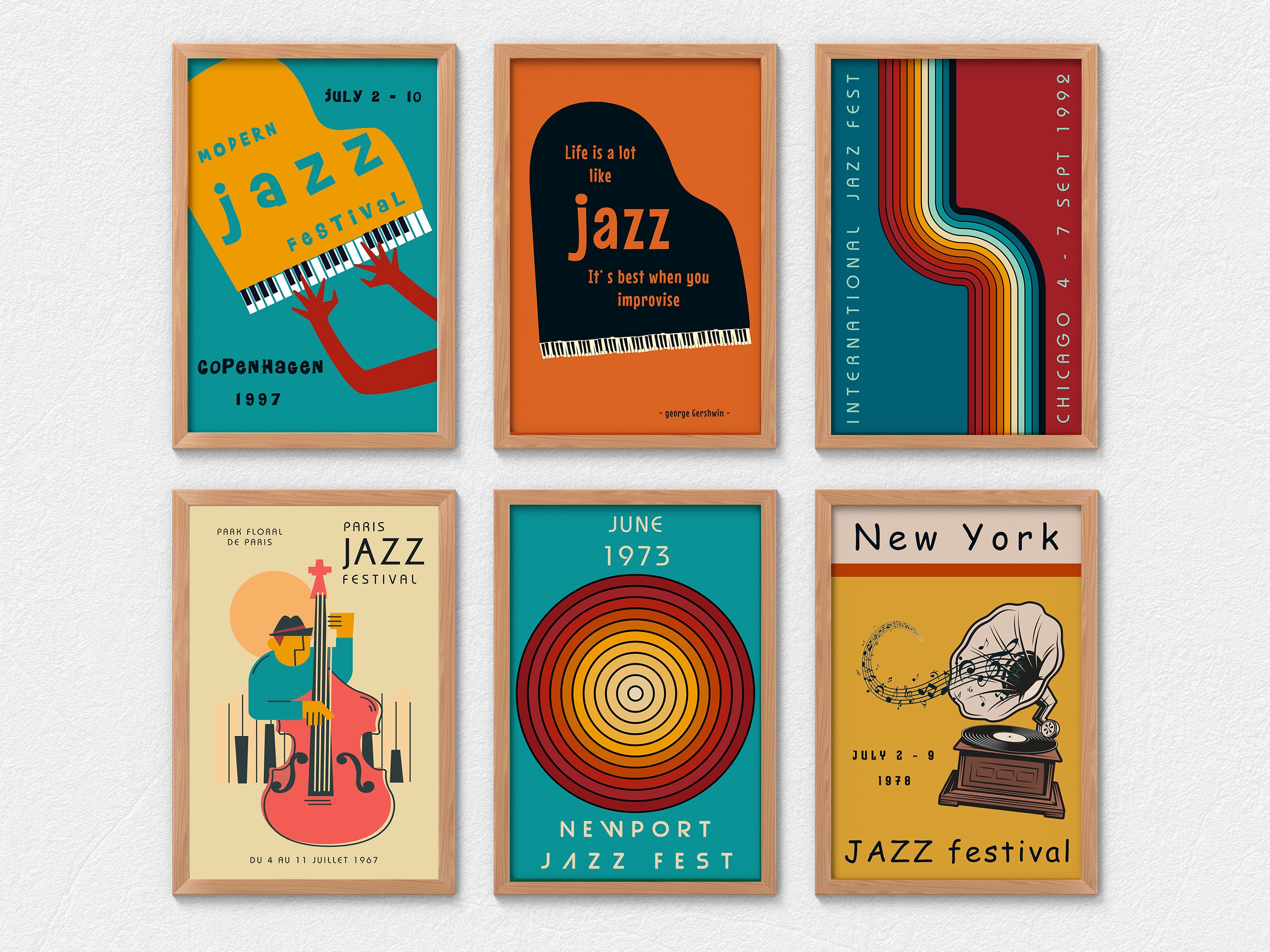 50 Jazz MEGA BUNDLE Gallery Wall Set, Jazz Prints, Jazz Festival ...
