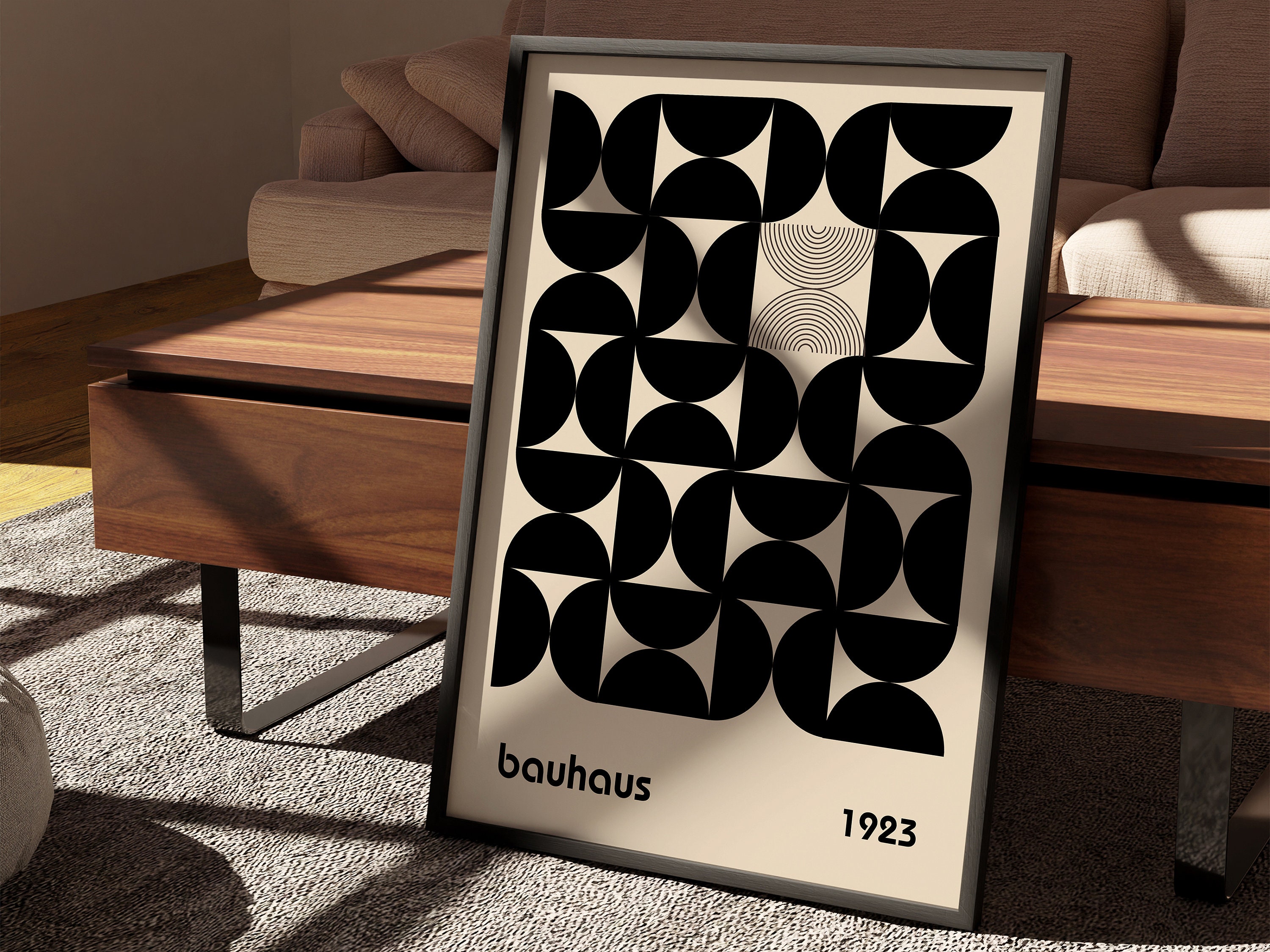 Modern Bauhaus Trio Black & White Poster Bundle Digital Downloads for ...
