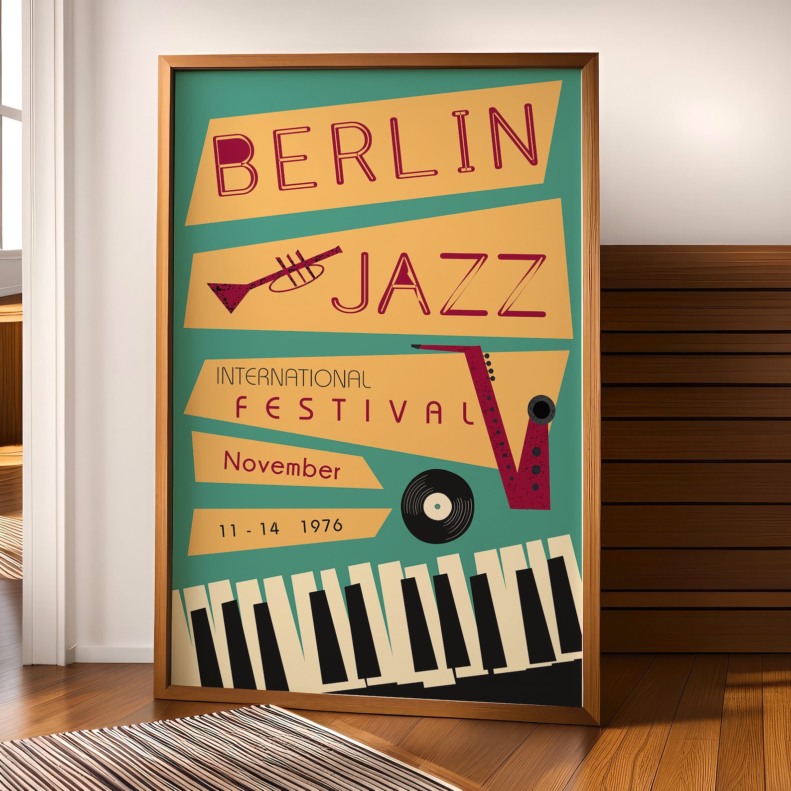 Berlin Jazz Festival 1976 Poster | Retro Music Festival Wall Art ...