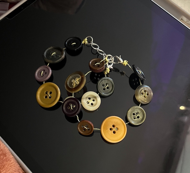 Multicolor Button Bracelet - Etsy