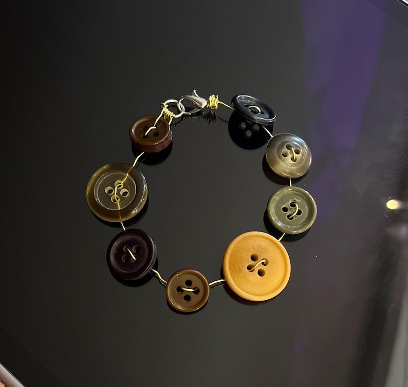 Multicolor Button Bracelet - Etsy
