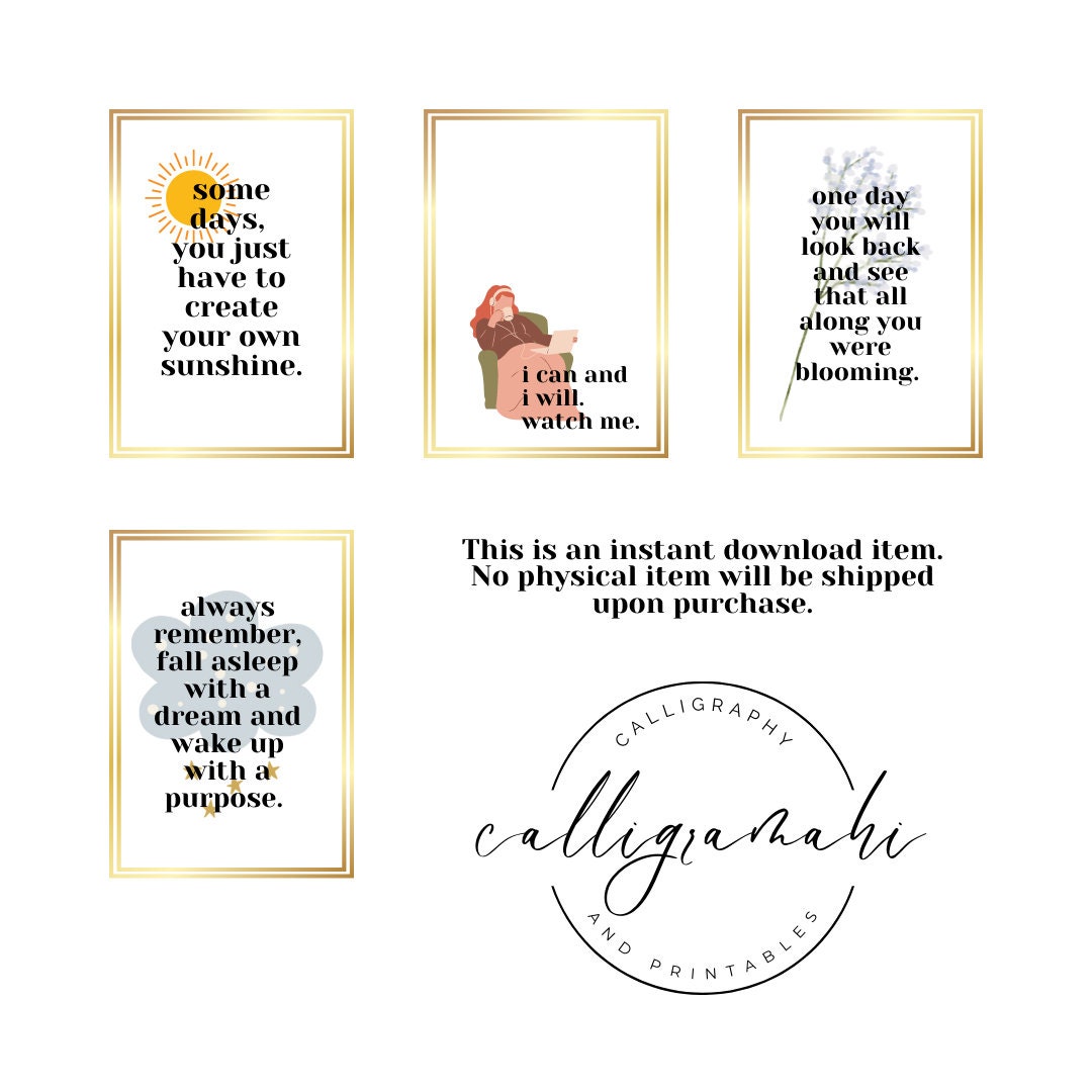 6 Printable Minimal Inspirational Quotes | Motivational, Inspiring ...