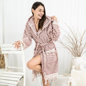 Unique Cotton Pockets Bathrobe, Bubble Handwoven Robe, Turkish Towel ...