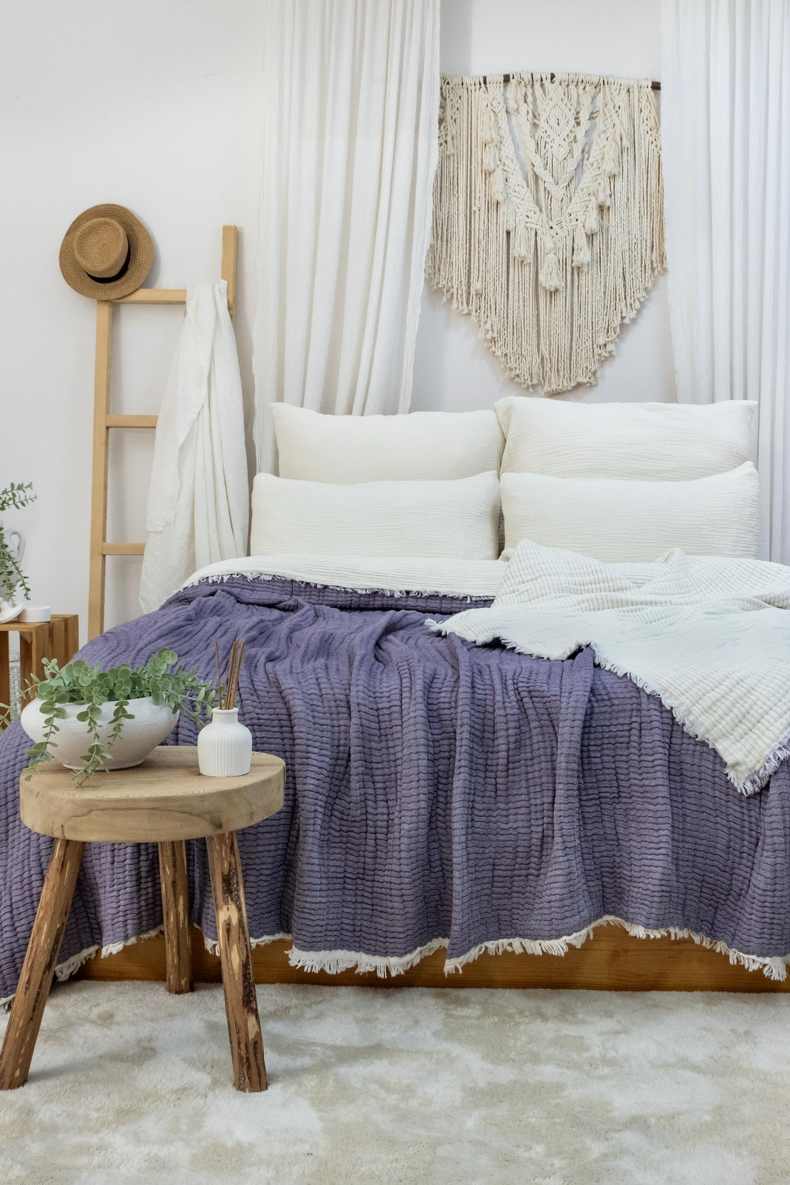 Christmas King Size Muslin Quilt: Organic Cotton Duvet, OEKO-TEX ...