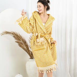 Unique Cotton Pockets Bathrobe, Bubble Handwoven Robe, Turkish Towel ...