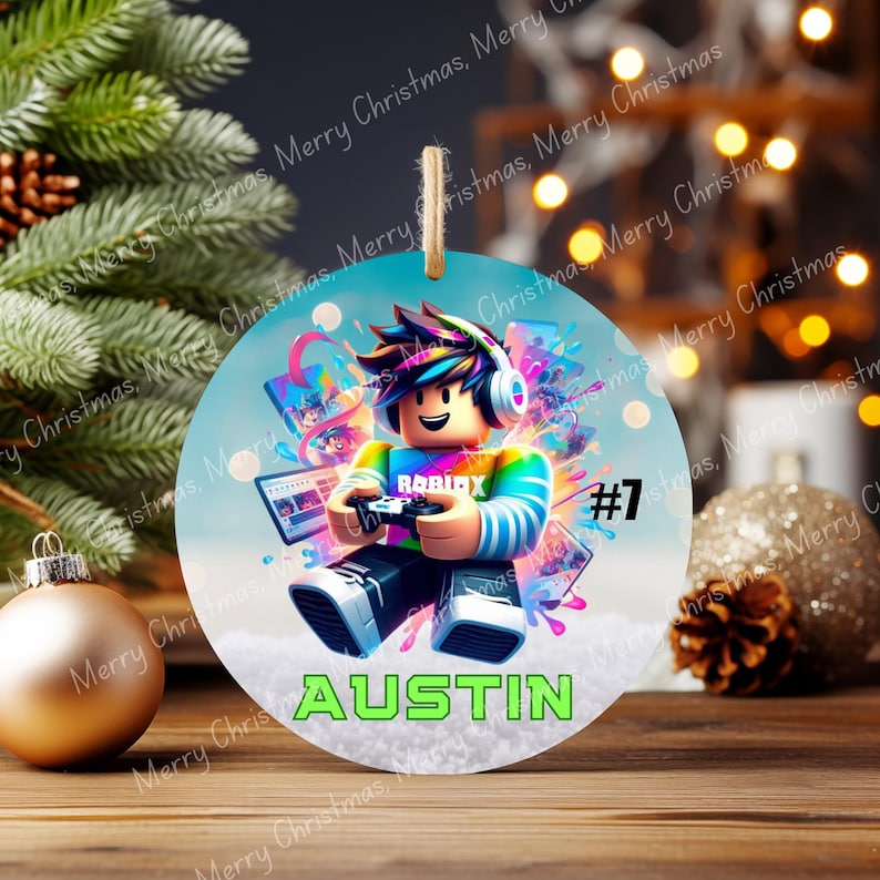 Roblox Boy Character Personalized Christmas Gift Ornament - Etsy