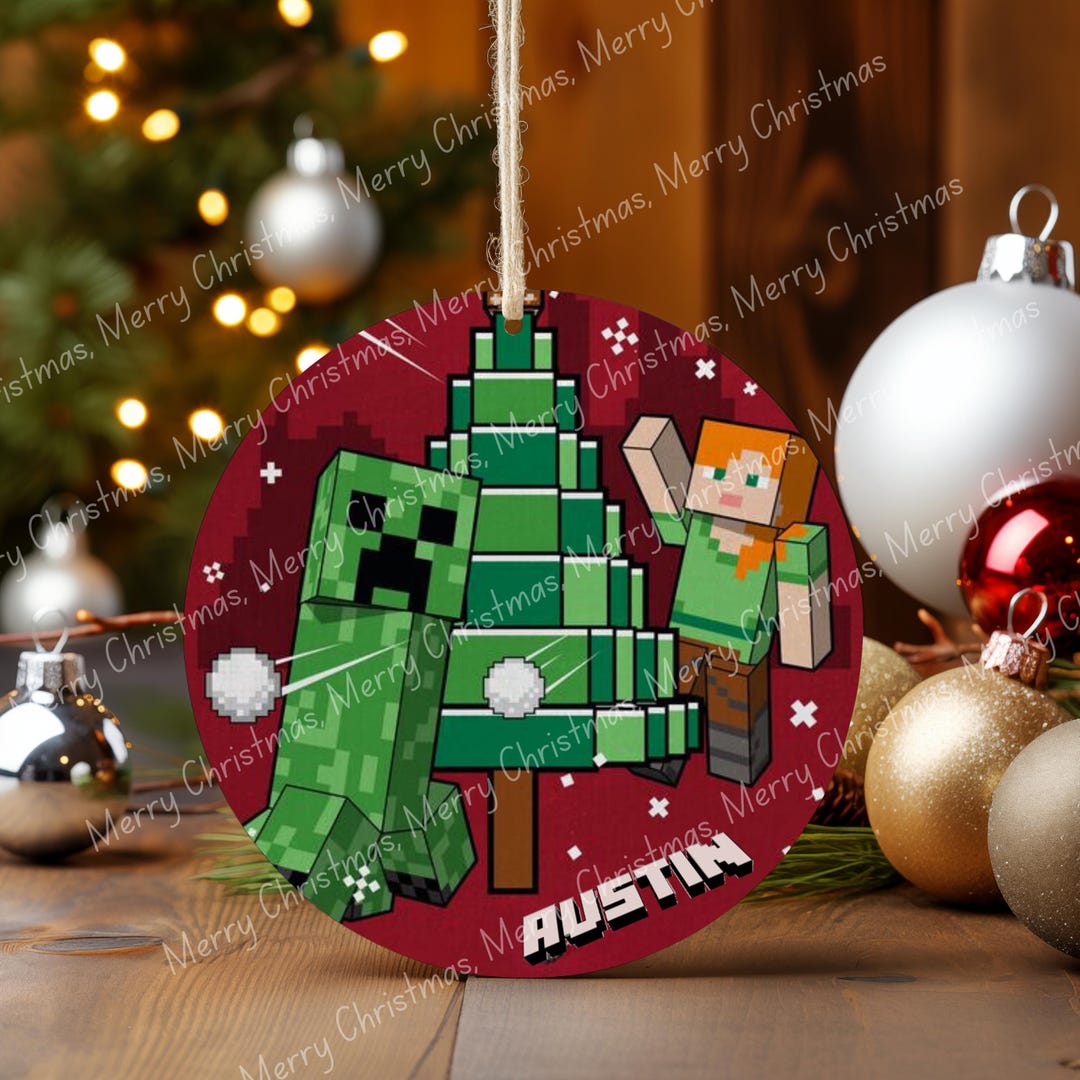Minecraft Christmas Ornament - Etsy